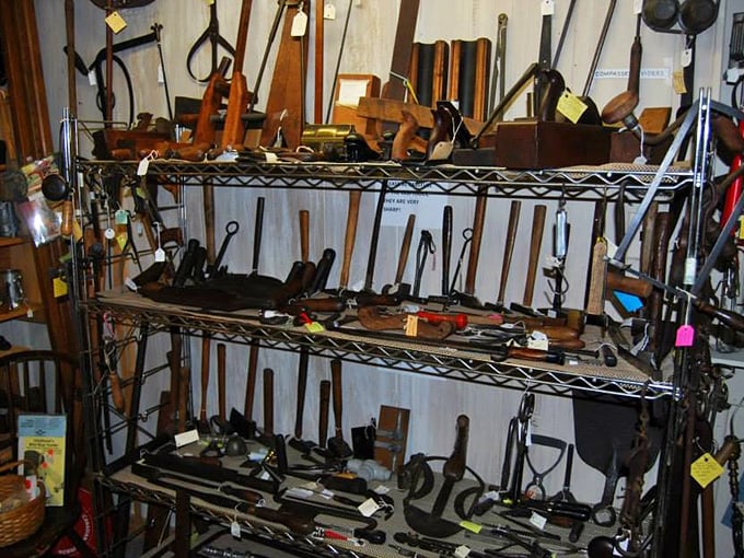 Tools with wooden handles and metal that's seen honest work—from an era when "planned obsolescence" wasn't in the manufacturing vocabulary.