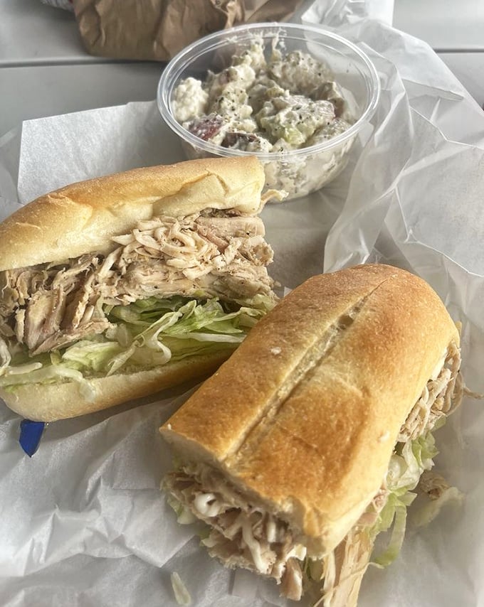 Turkey sandwiches and potato salad—comfort food elevated to art form. Grandma would be jealous of this execution of the classics.