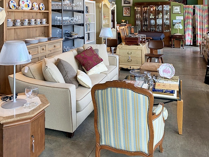 This furniture vignette could be straight from a design magazine—proof that "pre-loved" doesn't mean compromising on style or comfort.