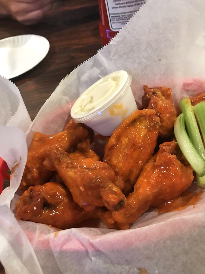Buffalo wings that don't need a fancy introduction—just napkins, blue cheese, and the willingness to get deliciously messy for the cause.