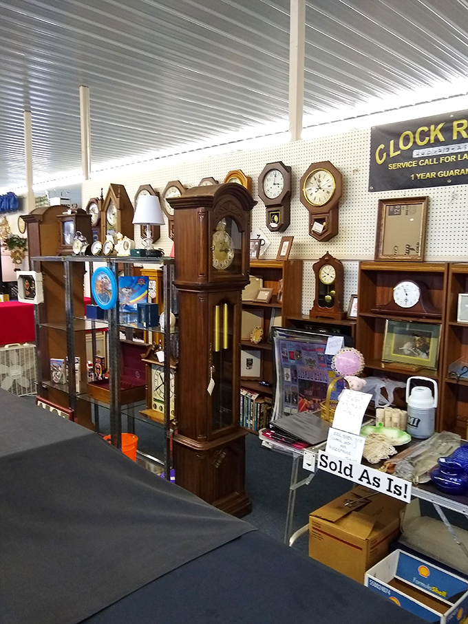 Time stands still in the clock section. These pendulum beauties and vintage timepieces offer both function and a connection to craftsmanship past.