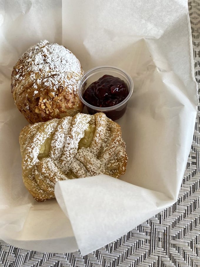 These pastries don't just look pretty—they're powdered sugar-dusted proof that Germans take their sweet treats as seriously as their engineering.