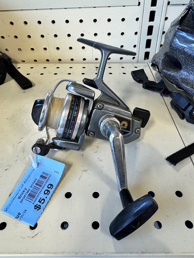 A vintage fishing reel priced at $5.99—because someone's "one that got away" story deserves to become your "big catch" tale.