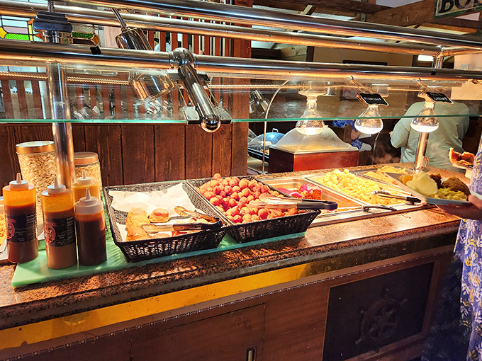 The buffet line—where decisions become impossible and "I'll just take a little of everything" becomes your new life philosophy.