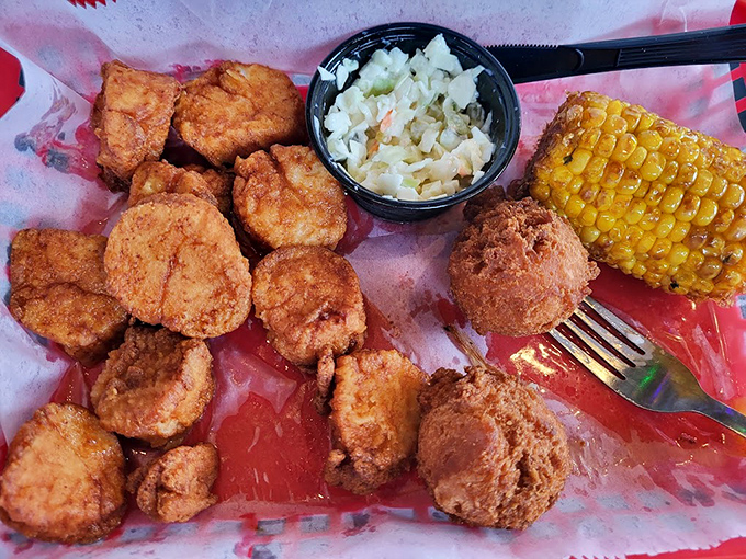 Golden scallops that melt in your mouth like buttery ocean jewels discovered by the luckiest fisherman alive.