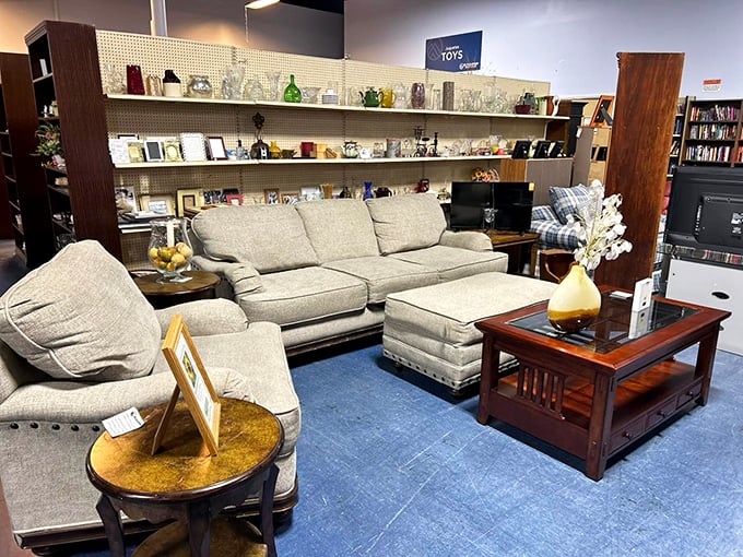 Living room sets staged so perfectly you'll want to sit down and stay awhile. Warning: may cause spontaneous redecorating plans.