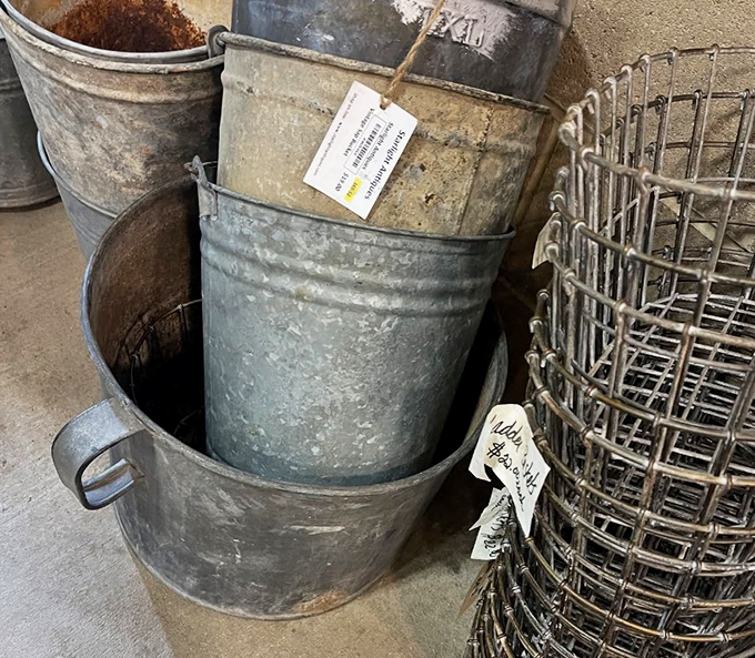 These aren't just galvanized buckets—they're vessels of history that have weathered storms, carried harvests, and now wait for their next chapter.