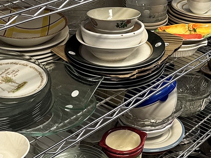 Plates with personality! These stacked dishes aren't just tableware; they're blank canvases for your next dinner party masterpiece.