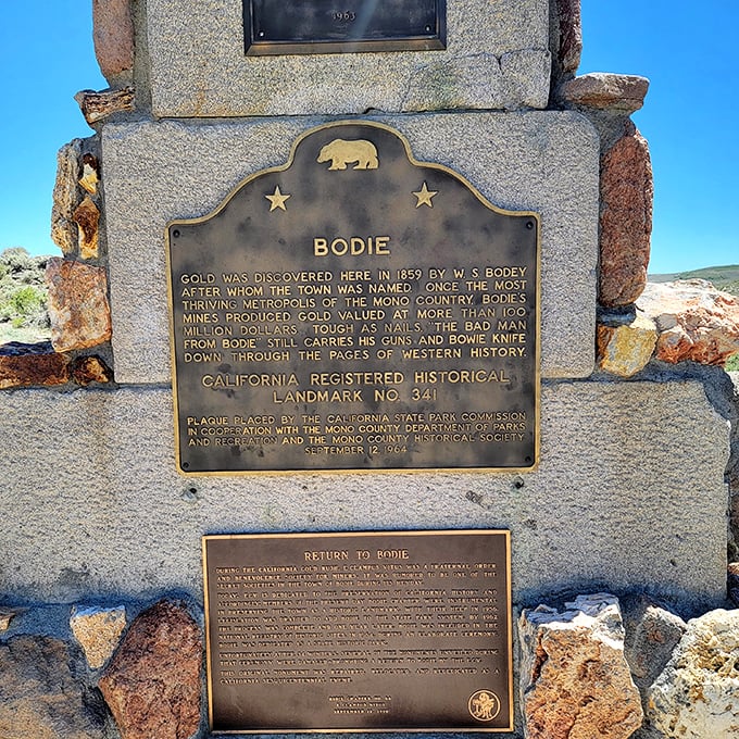 Historical markers tell Bodie's story better than any Hollywood script—and every word actually happened here.