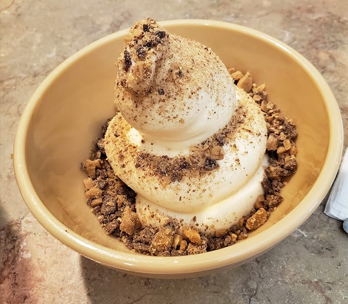 Soft-serve meets candy bar crumbles in a bowl – sometimes the simple pleasures are the best ones.