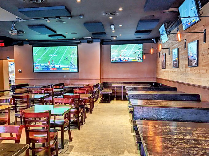 The dining room buzzes with the kind of energy that only comes from truly satisfied customers.