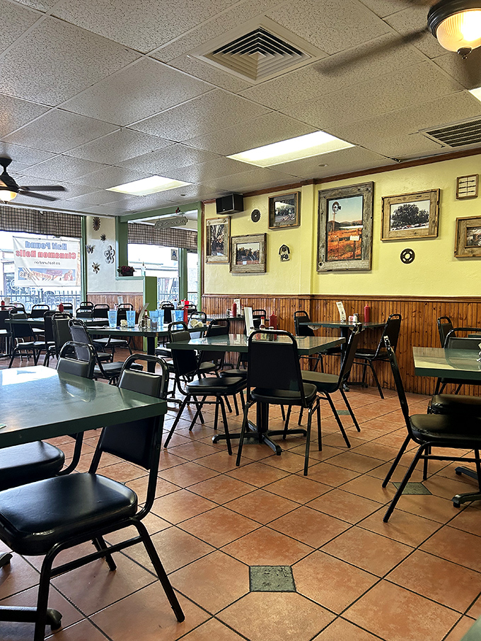 The dining room where strangers become neighbors and calories don't count. Those landscape paintings? Just windows to digest by.