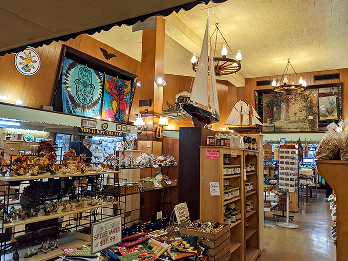 The gift shop area feels like your grandmother's attic—if your grandmother collected ship models, quilts, and Pennsylvania Dutch treasures.