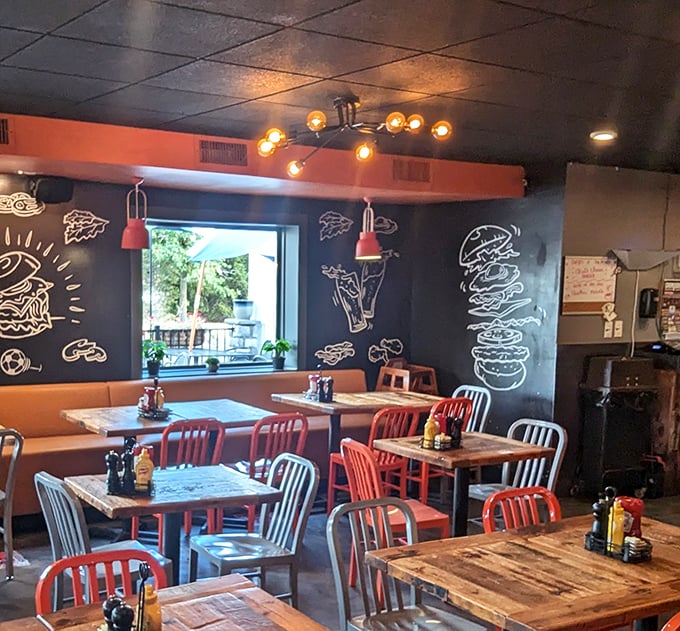 Where food dreams are sketched on walls before becoming reality on plates—like a delicious preview of coming attractions.