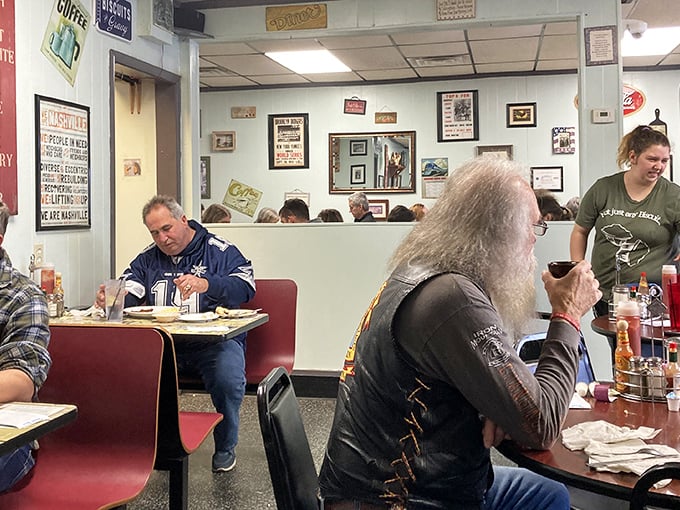 Where breakfast dreams come true—a dining room that's seen decades of first dates, family reunions, and morning-after recovery missions.