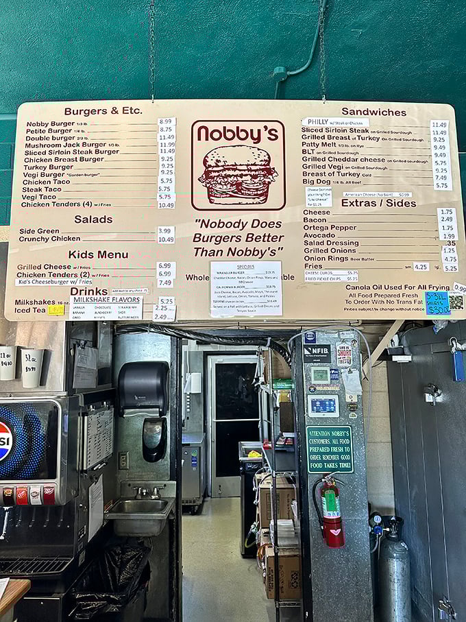 The wall of temptation. This menu board has been responsible for more spontaneous detours than any GPS recalculation in Chico history.