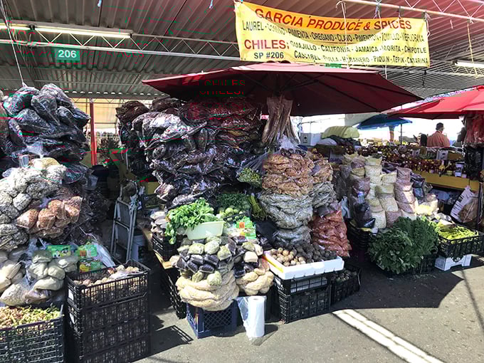 A spice lover's paradise that puts grocery store selections to shame. Garcia's stand offers every chile variety your recipes have been missing.