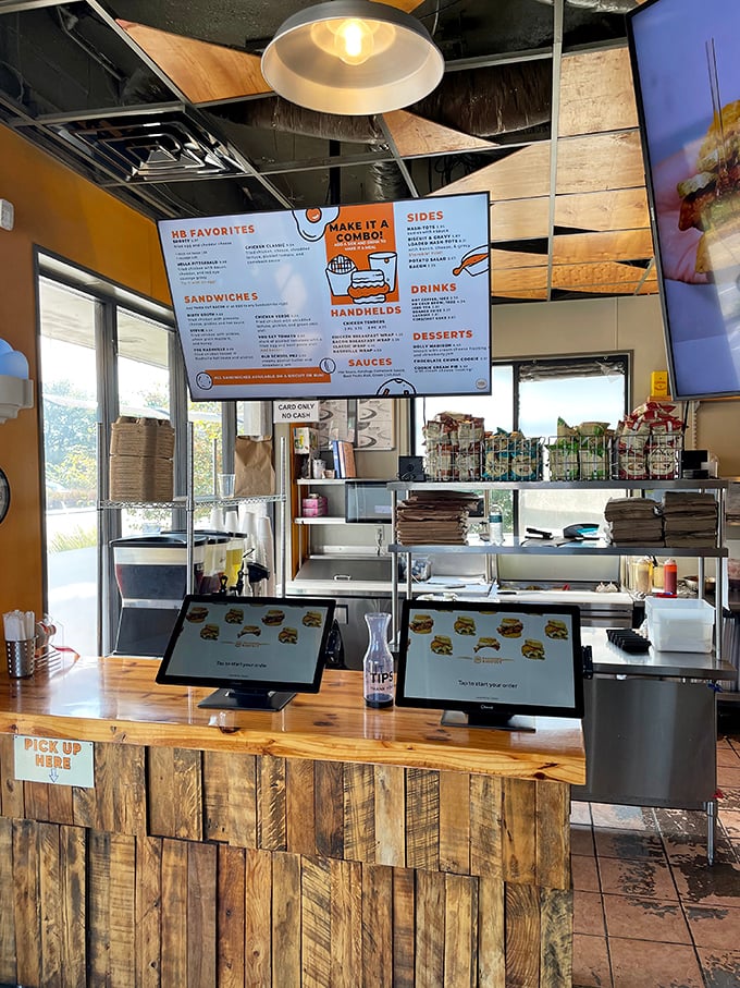The ordering counter—where dreams are placed and biscuit magic begins. Simple, efficient, and focused on what matters most.