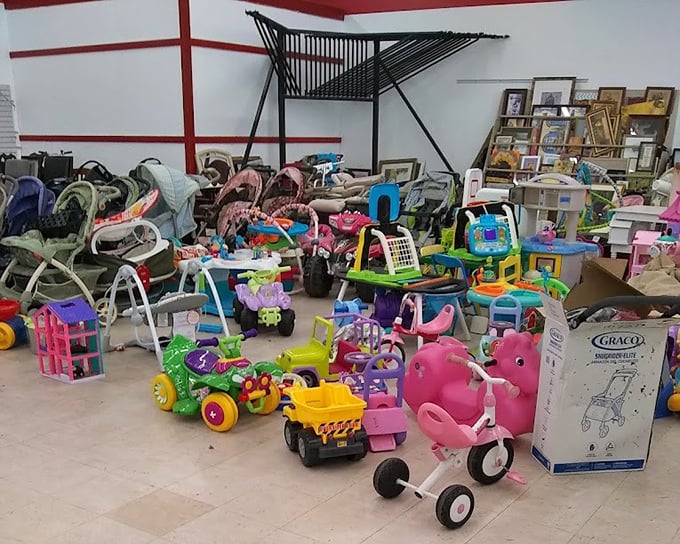 A playground of possibilities where tiny drivers learn the rules of the road—mainly that the pink Barbie Jeep always has right of way.