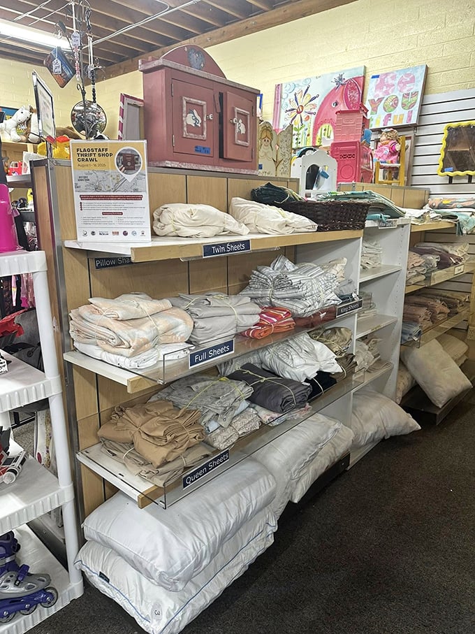 Neatly organized linens prove that luxury bedding doesn't always come with luxury price tags attached. 
