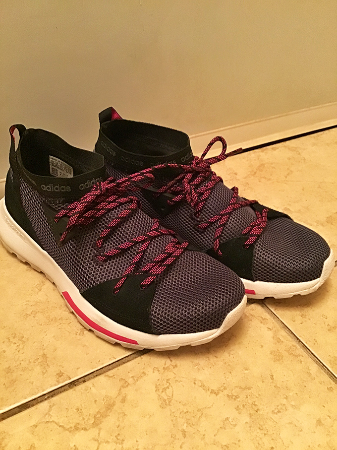 These Adidas sneakers look barely broken in, ready for their second chapter with fresh laces and new adventures.