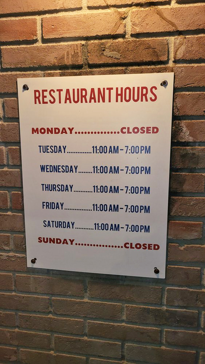 These hours aren't suggestions—they're appointments with destiny. Plan accordingly or face the crushing disappointment of an empty stomach.