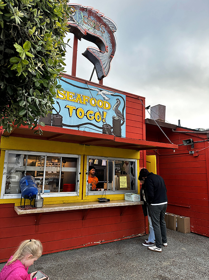 The "Seafood To-Go!" counter proves good things come in red packages—especially when that package contains some of California's finest ocean fare.