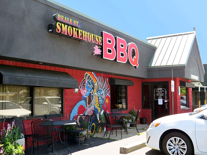 "The vibrant exterior hints at the bold Memphis flavors waiting inside. Your taste buds are about to take a southern vacation!"