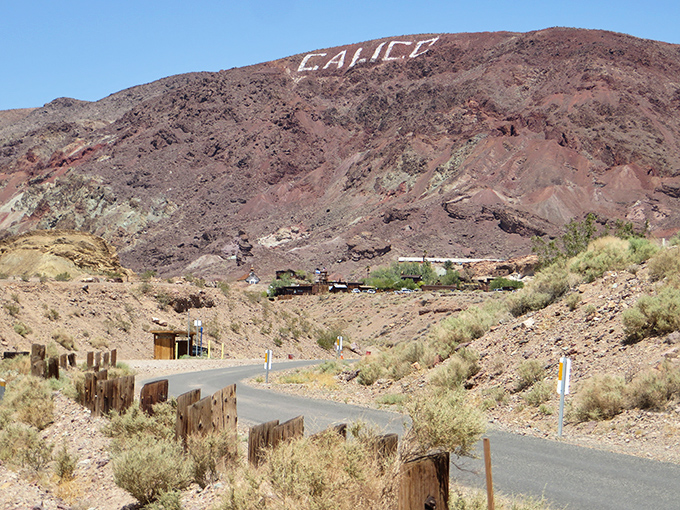 The "CALICO" sign on the mountainside announces you've arrived somewhere special—a ghost town with a pulse.