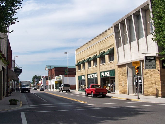 Main Street Dayton flows straight and true, lined with businesses that have weathered decades of change.