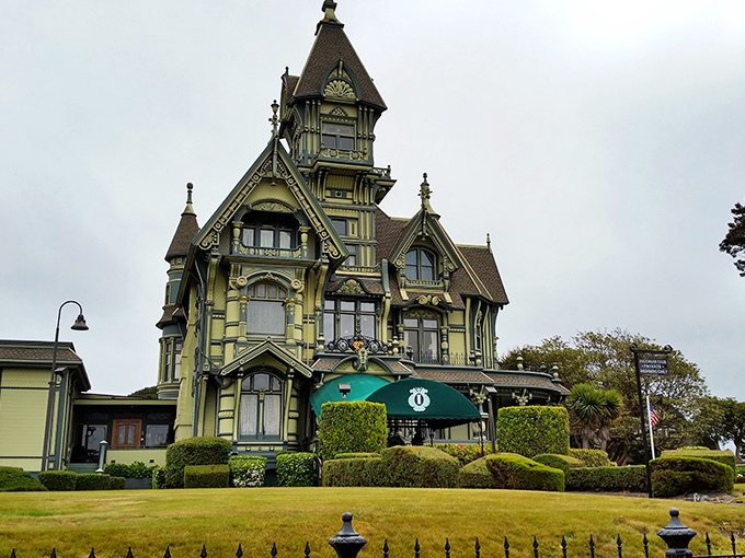 Eureka's Victorian Carson Mansion stands as a colorful reminder of California's history in a town where living costs won't make you say "Yikes!"