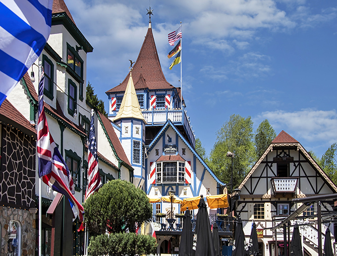 Helen's Bavarian-inspired buildings transport you to the Alps without the jet lag or need for a passport.