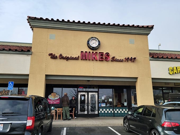 Original Mike's Diner: That clock isn't just decoration—it's telling you it's time to eat! Elk Grove's favorite serves nostalgia without sacrificing quality. 