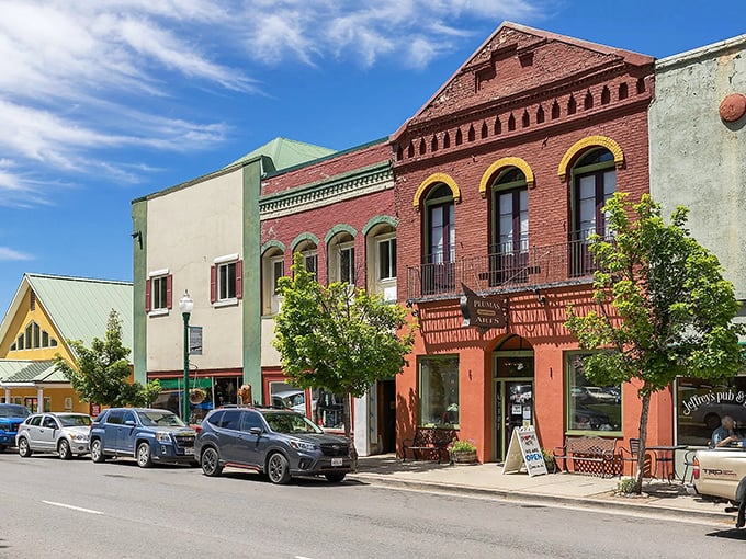 Quincy's colorful historic buildings stand proud against the mountain backdrop, like a painting you can walk right into.