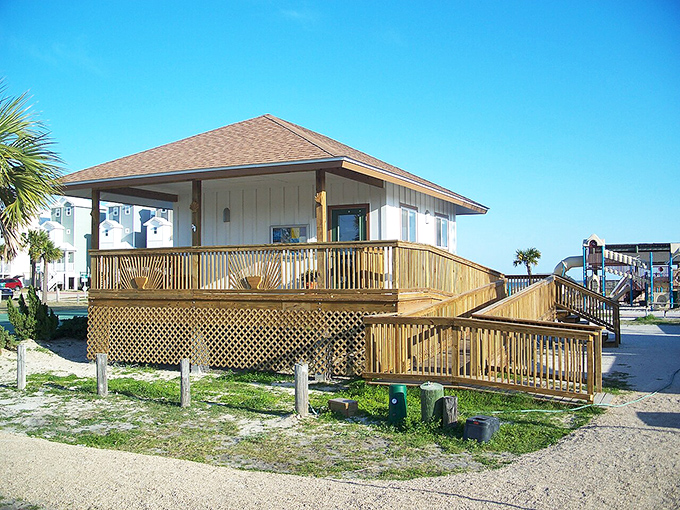 St. George Island's elevated beach house stands tall against Gulf storms - smart architecture meets endless summer vacation vibes.
