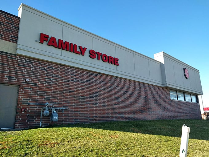 The Salvation Army's bold red letters promise a shopping adventure that's good for both your home and your soul.
