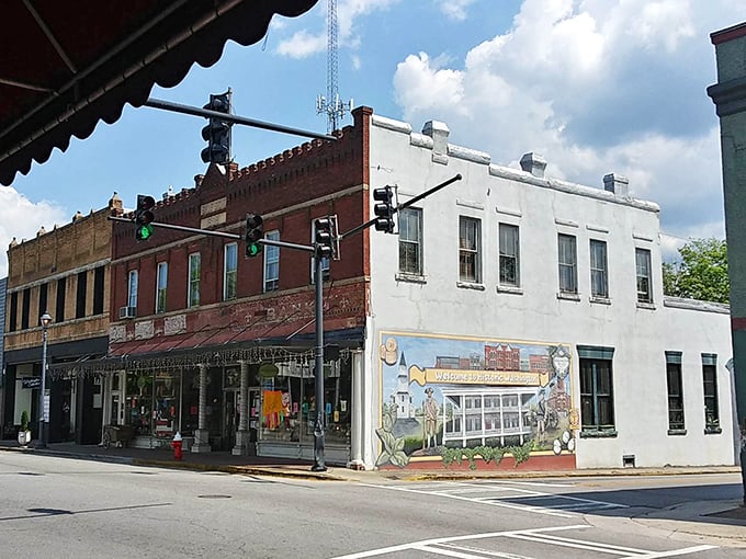 Colorful murals, charming brick buildings, and local shops—downtown Washington is full of small-town character, southern hospitality, and vibrant history.