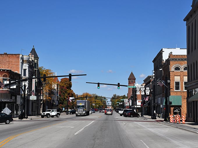 Historic downtown square where brick buildings have witnessed generations of first dates, last dances, and everything in between.