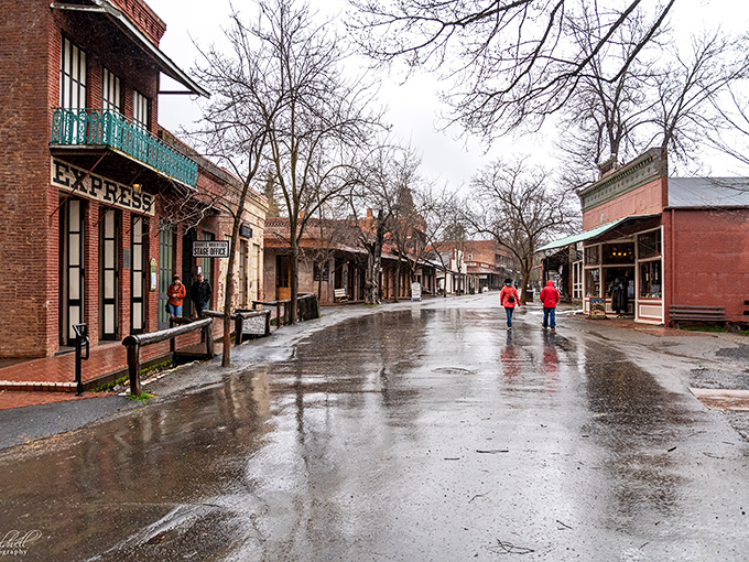 Rain glistens on Columbia’s downtown streets, where the modern world pauses to let history shine.
