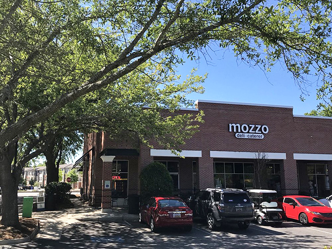 Shaded by trees, Mozzo waits to transform your lunch hour from mundane to magnificent with each perfectly crafted bite.