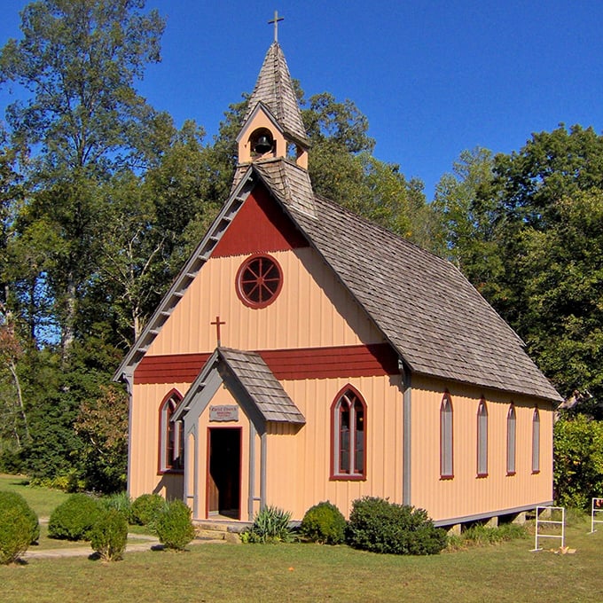This little church in Rugby looks like it belongs in a storybook – complete with a bell tower that probably still rings on Sundays.