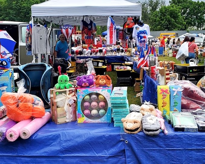 Memory lane marketplace! Willow Glen’s colorful booths mix nostalgic toys, bold fashion, and playful finds in a cheerful outdoor bazaar.