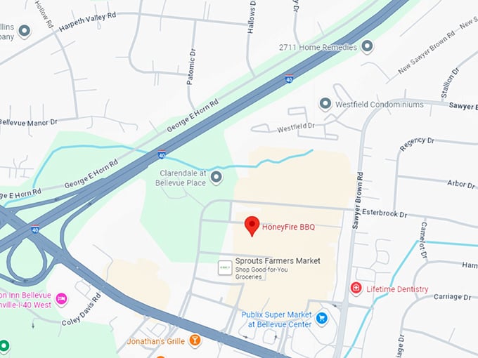 honeyfire bbq map