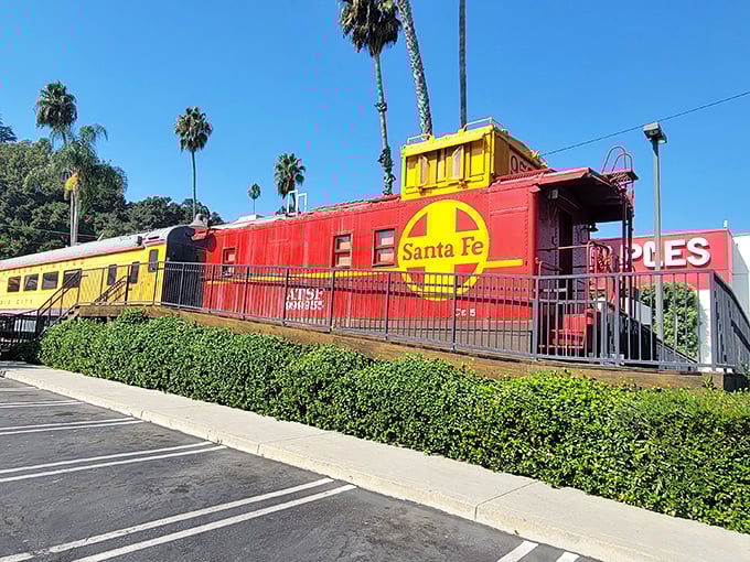 This isn't just any restaurant – it's a slice of California railroad history serving up burgers that would make any food critic jump the tracks.