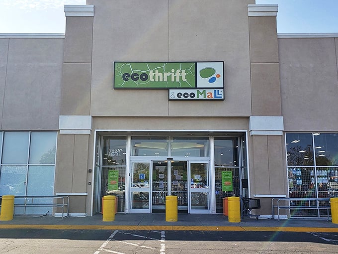The unassuming exterior of Eco Thrift belies the wonderland within – like finding a secret portal to bargain heaven in a suburban strip mall.