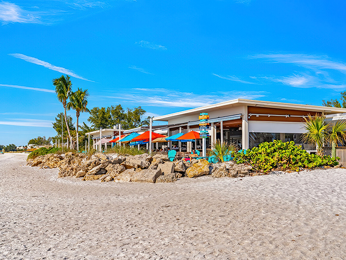 Paradise isn't a place, it's a feeling—and that feeling is dining with your toes in the sand at Beach House Waterfront Restaurant.