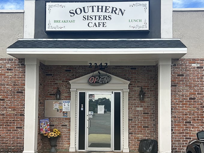 A welcoming entrance that promises comfort food salvation – the culinary equivalent of a warm hug from grandma.