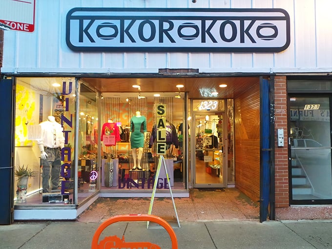 The storefront beckons like a neon-lit time machine, with mannequins dressed in their '80s and '90s finest standing guard at the entrance to nostalgia.