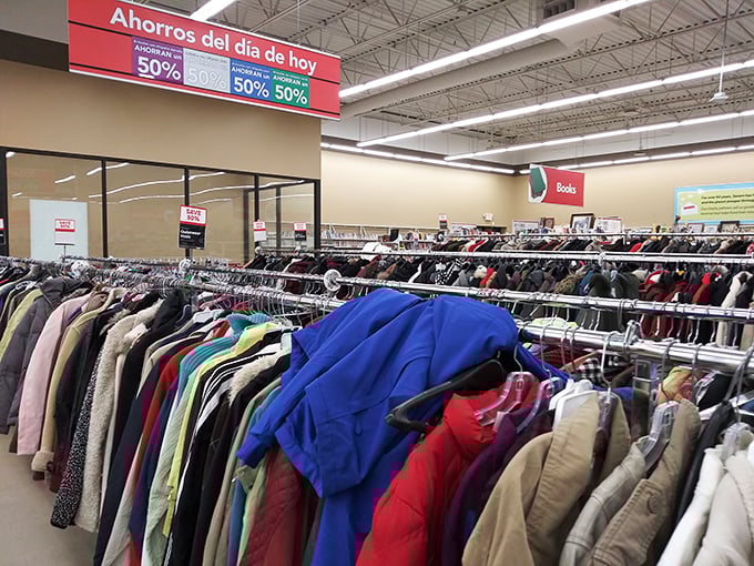 Daily deals and endless racks – where treasure hunters navigate the colorful sea of second chances at Savers.