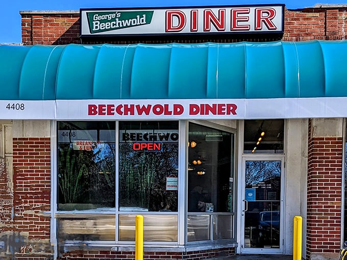 The unassuming storefront of George's Beechwold Diner proves once again that culinary treasures often hide behind the most modest facades.